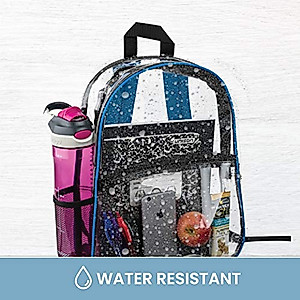 Bags for Less [Set Of 2] Clear Backpack - Security Approved - Straps & Front Accessory Pocket