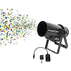 CHAUVET DJ FunFetti Shot Professional Confetti Launcher w/Wireless Remote for Concerts, Parties, and Special Events