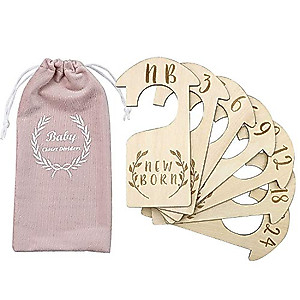 Premium Wood Baby Closet Dividers,Set of 7,from Newborn to 24 Month,Baby Closet Organizers,Nursery Decor,Baby Clothes Organizers (Style-3)