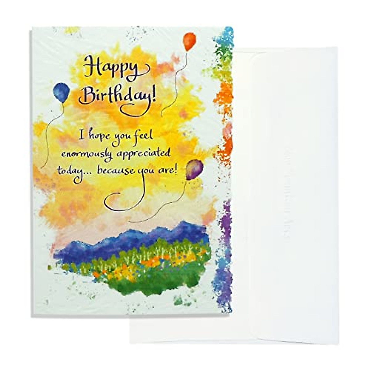 Blue Mountain Arts Birthday Card Assortment—4 Unique Greeting Cards with Uplifting Happy Birthday Wishes for the Special People in Your Life