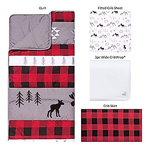 Trend Lab Lumberjack Moose 6Piece Crib Bedding Set