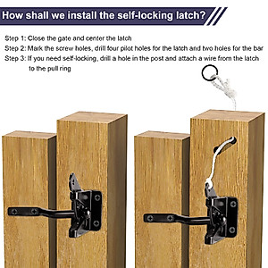 GoldOrcle Corner Brace Bracket Anti Sag Gate Frame Hardware Kit for Wooden Fence with Latch