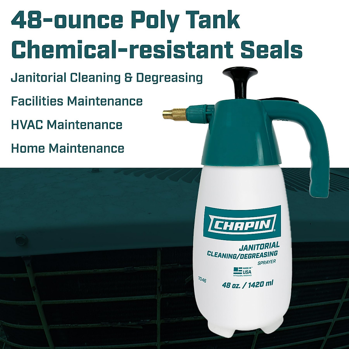 Chapin 1046: 48-Ounce Industrial Cleaner/Degreaser Handheld Pump Sprayer, Packaging May Vary