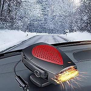 Portable Car Heater Fan,12V 150W Car Fast Heating Defrost Defogger Space Automobile Windscreen Fan Heater Cooling Fan Plug in Cigarette Lighter