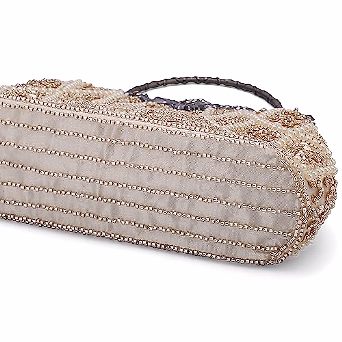 AIJUN Womens Vintage Beaded Evening Bag Sequin Clutch Purses for Women Wedding Clutches Prom Cocktail Party Handbags(Champagne)