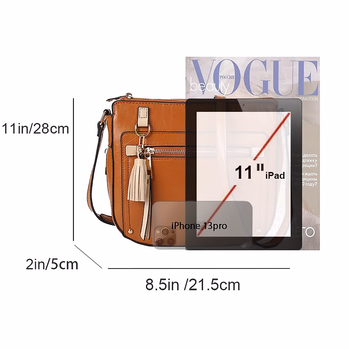 Crossbody Bags for Women Small Pu Leather Over the Shoulder Purses and Flap Cross Body Handbags with Multi Pockets