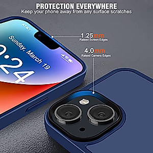 PTz Worlds - Case Compatible with iPhone 14 Plus 6.7”, Translucent Dark Blue, Anti Fingerprint, Anti Scratch, Non Slip, Ultra Slim & Sleek, Shockproof, Military Grade Protection