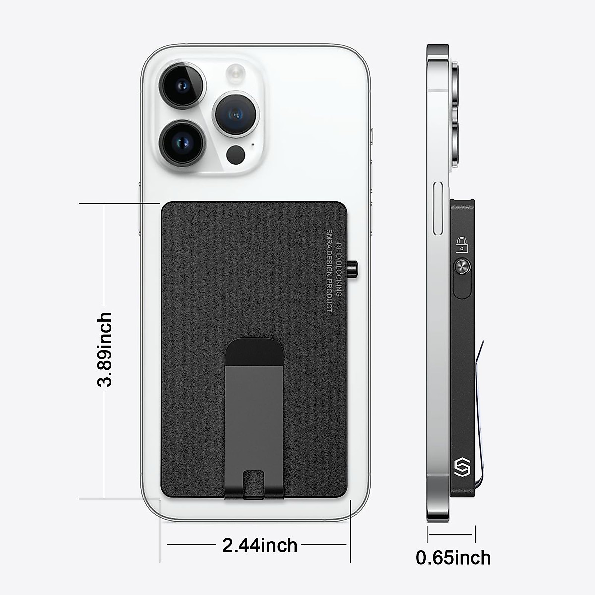 MagSafe Magnetic Card Wallet for iPhone 12/13/14 Series - Slim Metal Card Holder with Money Clip and Pop-Up Function