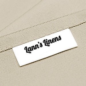 Lann's Linens - 10 Premium 108" Round Tablecloths for Wedding/Banquet/Restaurant - Polyester Fabric Table Cloths - Beige