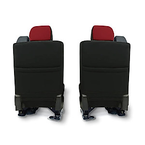 CarsCover Custom Fit 2004-2008 Ford F150 Pickup Truck Neoprene Car Front Seat Covers Red Rose & Black Sides Driver & Passenger Cover