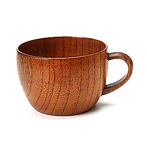 Emoyi Wood Coffee Mug Wooden Mug Tea Cup 100ml,Set of 2