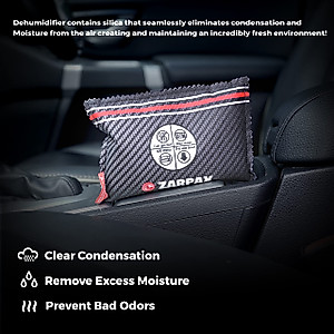 ZARPAX Car Dehumidifier Bag 2 pack | Absorbs Moisture, Damp, & Condensation on Windscreens & Car Interior | 100% Leakproof | Reusable Dehumidifier | Dashboard Dehumidifier & Car Condensation Remover