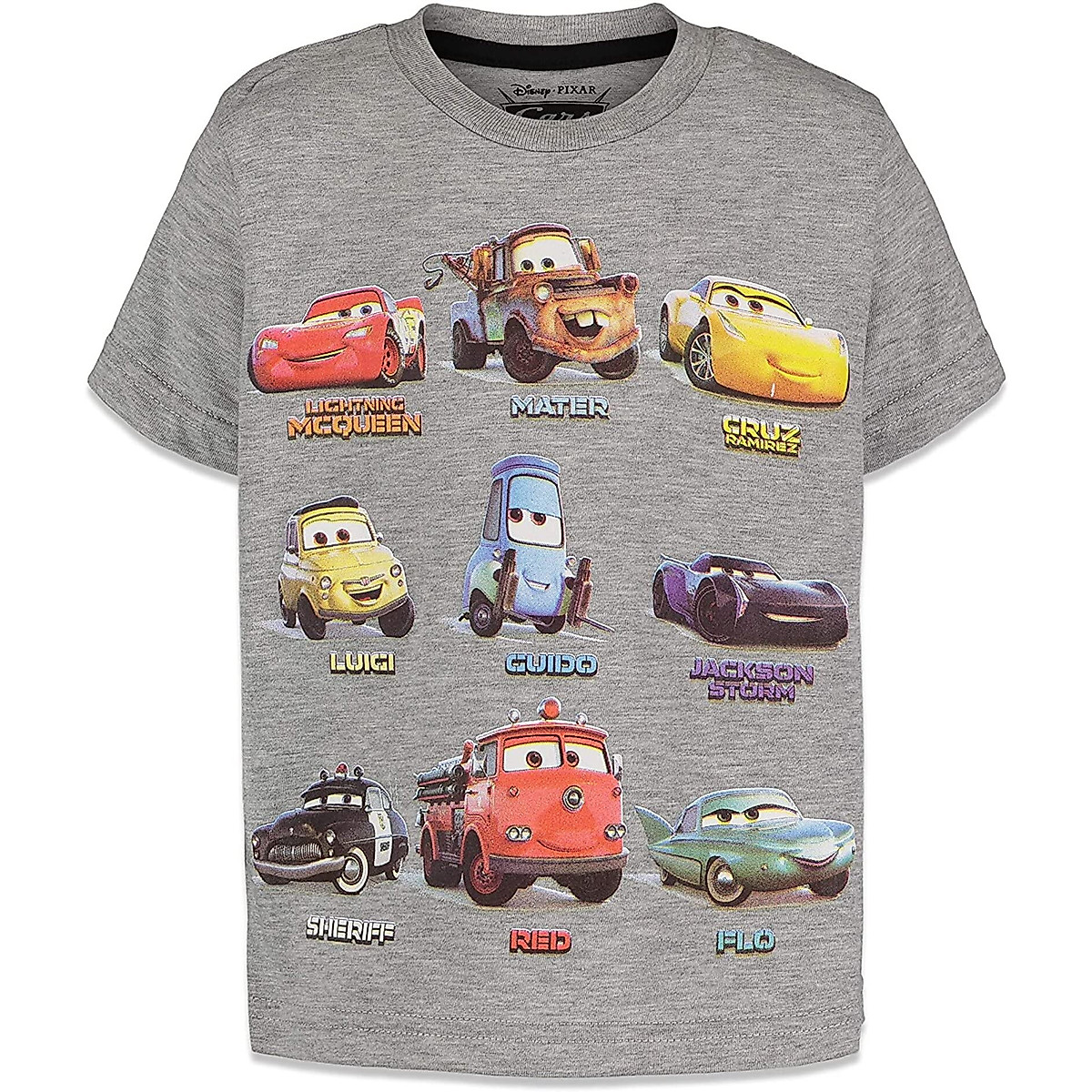 Disney Pixar Cars Lightning McQueen Tow Mater Toddler Boys 3 Pack Graphic T-Shirts Multicolor 5T