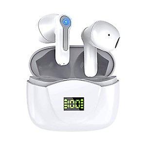 Yeaki Wireless Earbuds with Charging Case, Waterproof Earphones with Mic, Bluetooth 5.2 in-Ear Headphones for Sports, Running, Workout, Gaming