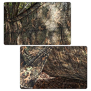 Waxaya Camo Burlap Cradle Mesh Camouflage Netting Cover for Hunting Blinds Sunshade Decoration(59" x 6.5' = 1.5m x 2m, Maple Leaf Super 2)