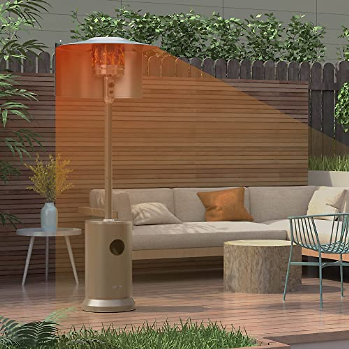 EAST OAK Patio Heater Reflector Shield, Propane Patio Heaters Focusing Reflector for Extra Heat Reflecting Power, Enegy Saving, Heating Reflector for Directional Heating, 0.7mm Thickened Aluminum