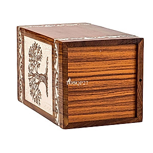 TOSQP27 Cremation Urn for Human Ashes Female Male Adult Funeral Burial Urns Men Women Child, Pets Cat Dog Decorative Memorial