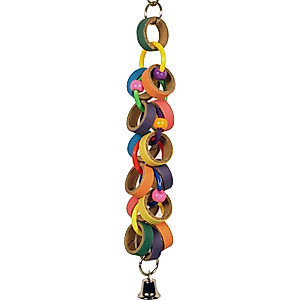 A&E CAGE COMPANY 001441 Happy Beaks Bagels & Bells Toy Multicolored