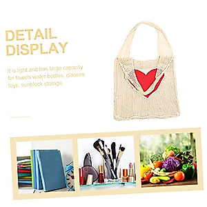 VALICLUD 10pcs Beach Vegetable Portable for Wife Cotton Hobo Women's Girls Crochet Vegetable& Container Knit Long Foldable Fruits Women Vegetables Shopping Fruit Sundries with Girl Woven