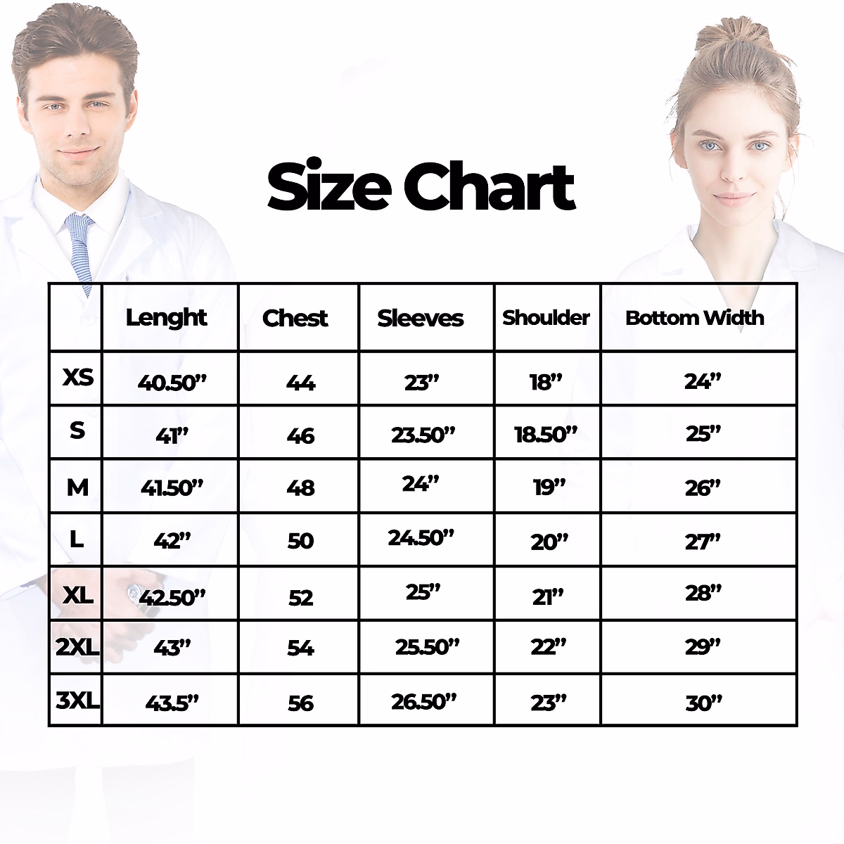 DR Uniforms Unisex Lab Coats - 100% Cotton - Sanforized to Prevent Shrinking- Laboratory Coat for Students and Professionals (XS)