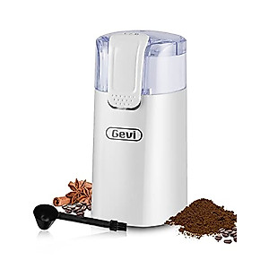 Gevi Coffee Grinder, Electric Coffee Grinder, Quiet Grinder with Staninless Steel Blade for Coffee Beans, Peanut, Beans, Spice, Nuts and More, with 2-in-1 Brush&Spoon