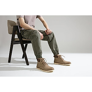 Vostey Men's Hiking Boots waterproof Casual Chukka Boots for Men(BMY670B khaki 10)