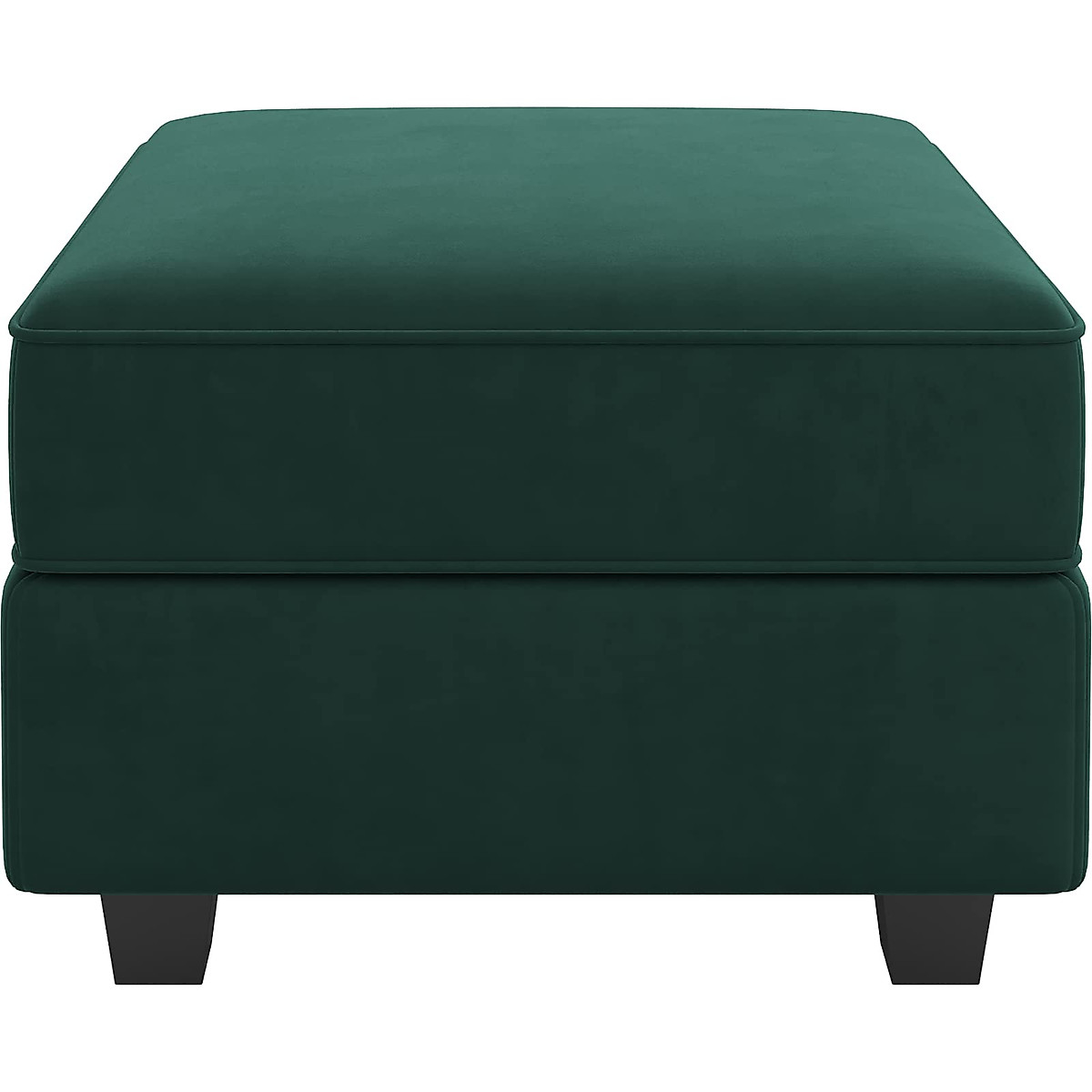 Belffin Storage Ottoman Module for Modular Sectional Sofa Square Seat Cube Velvet Foot Stool Green