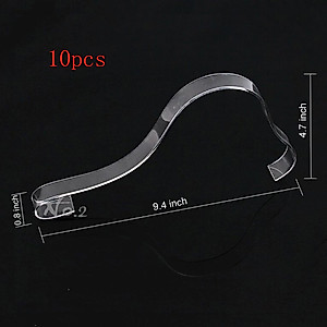 No.2 Warehouse Pack of 10 Acrylic Sandal Shoe Store Display Stand Forms Inserts + a Piece of Clean Cloth
