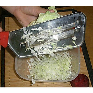YukaBa Cabbage Kitchen Knife Slicer Chopper Shredder Sauerkraut Cutter Coleslaw Grater (Red-A)