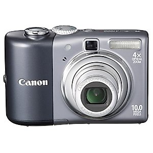 Canon Powershot A1000IS 10MP Digital Camera with 4x Optical Image Stabilized Zoom (Grey)