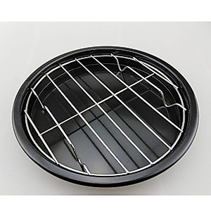 PartyKindom Grill Turkey Rack Food Steamer Round Baking Rack Wire Rack Cooling Rack Stainless Steel Roasting Rack Dish Steam Rack Baking Supplies Meat Net Grilling Rack Pots and Pans Tray