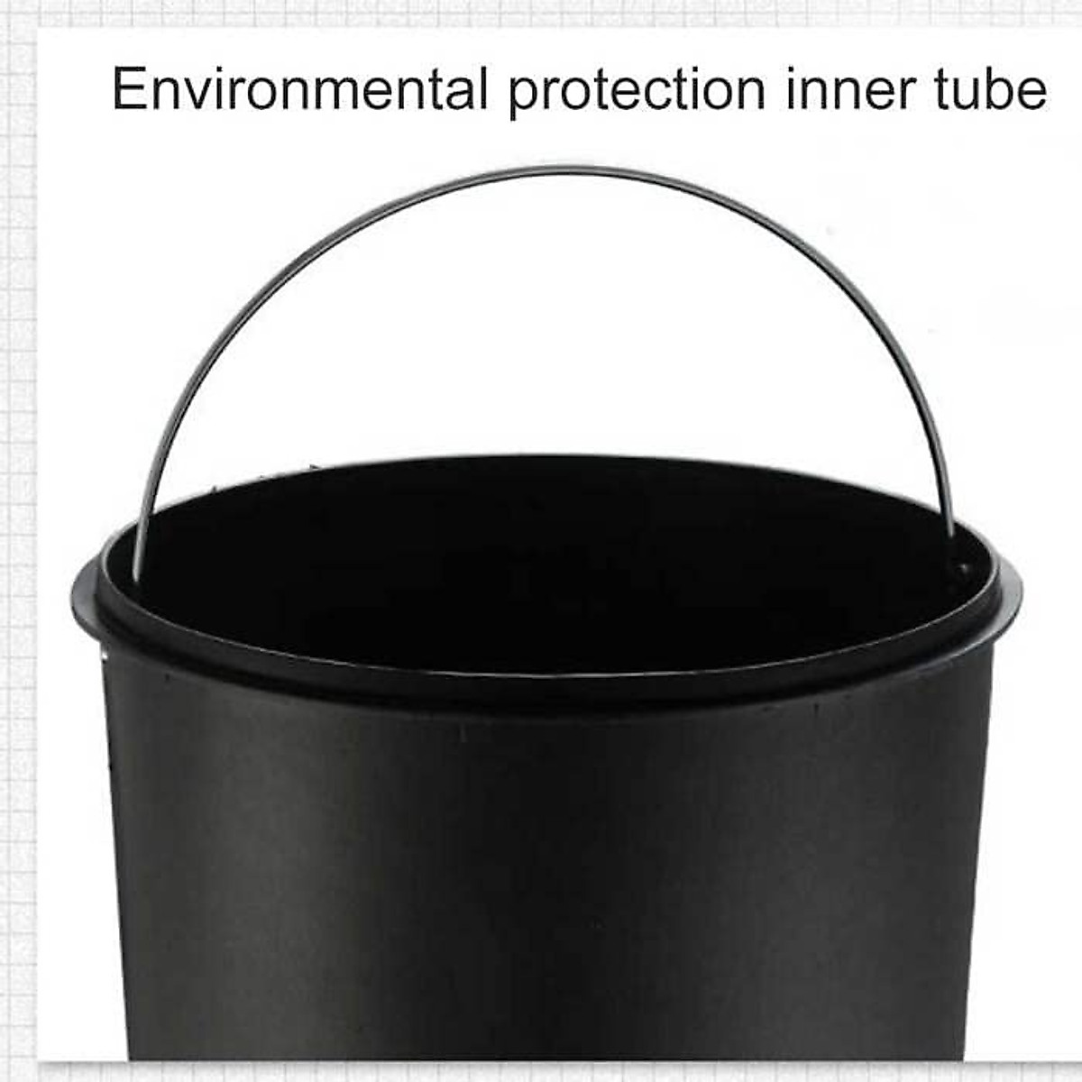 n/a 1pc 5L Rubbish Bin Stainless Steel Step Pedal Trash Can Large Capacity for Kitchen Bathroom