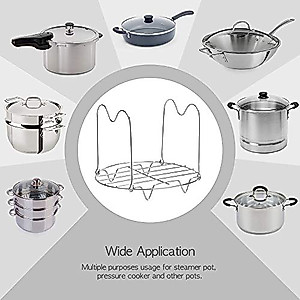 Steamer Rack Trivet with Handles Compatible with Instant Pot Accessories 6 Qt 8 Quart, Pressure Cooker Trivet Wire Steam Rack, Great for Lifting out Whatever Delicious Meats & Veggies You Cook