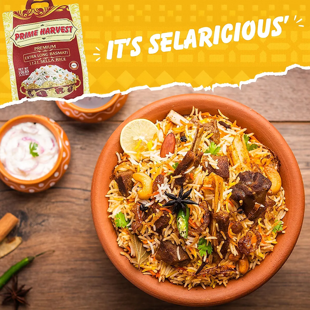 Prime Harvest Basmati Rice 10lbs Parboiled Premium Sella - Extra Long Grain, 10-Pound rice bag, Non-Sticky | Aged and Authentic | White