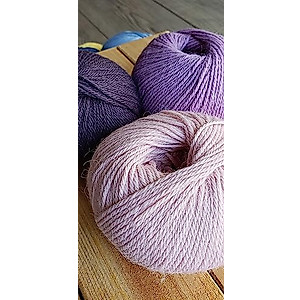 100% Alpaca Yarn Wool Set of 3 Skeins DK Worsted Weight - Heavenly Soft and Perfect for Knitting and Crocheting (Azure Blue, DK/Worsted)