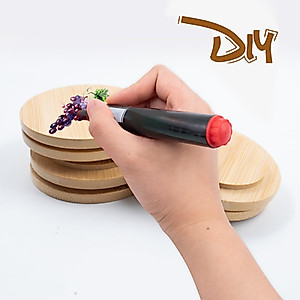 8 PCS Wine Glass Covers Bamboo Drinking Glass Lids to Keep Bugs out Bamboo Water Glass Toppers Keeps Debris and Dust Out Outdoor DIY Drink Covers for Party Wine Accessories Housewarming Gifts