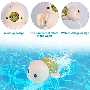 Baby Swimming Turtle Bath Toys, Water Table Toys with Fishing Net and Rod, Cute Toy Turtles Baby Swimming Toys for Water Table and Pool, Mold Free Bath Toys for Toddlers Boys Girls 1 2 3 4 5