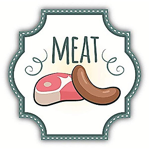 Magnet Meat Food Steak Cartoon Window Truck Car Vinyl Flexible Magnet Magnetic Bumper Sticker 4" x 5"