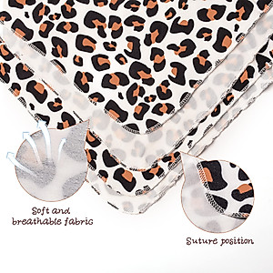 Konssy Baby Girl Newborn Receiving Blanket with Headband Set Baby Swaddle Nursery Swaddle Wrap