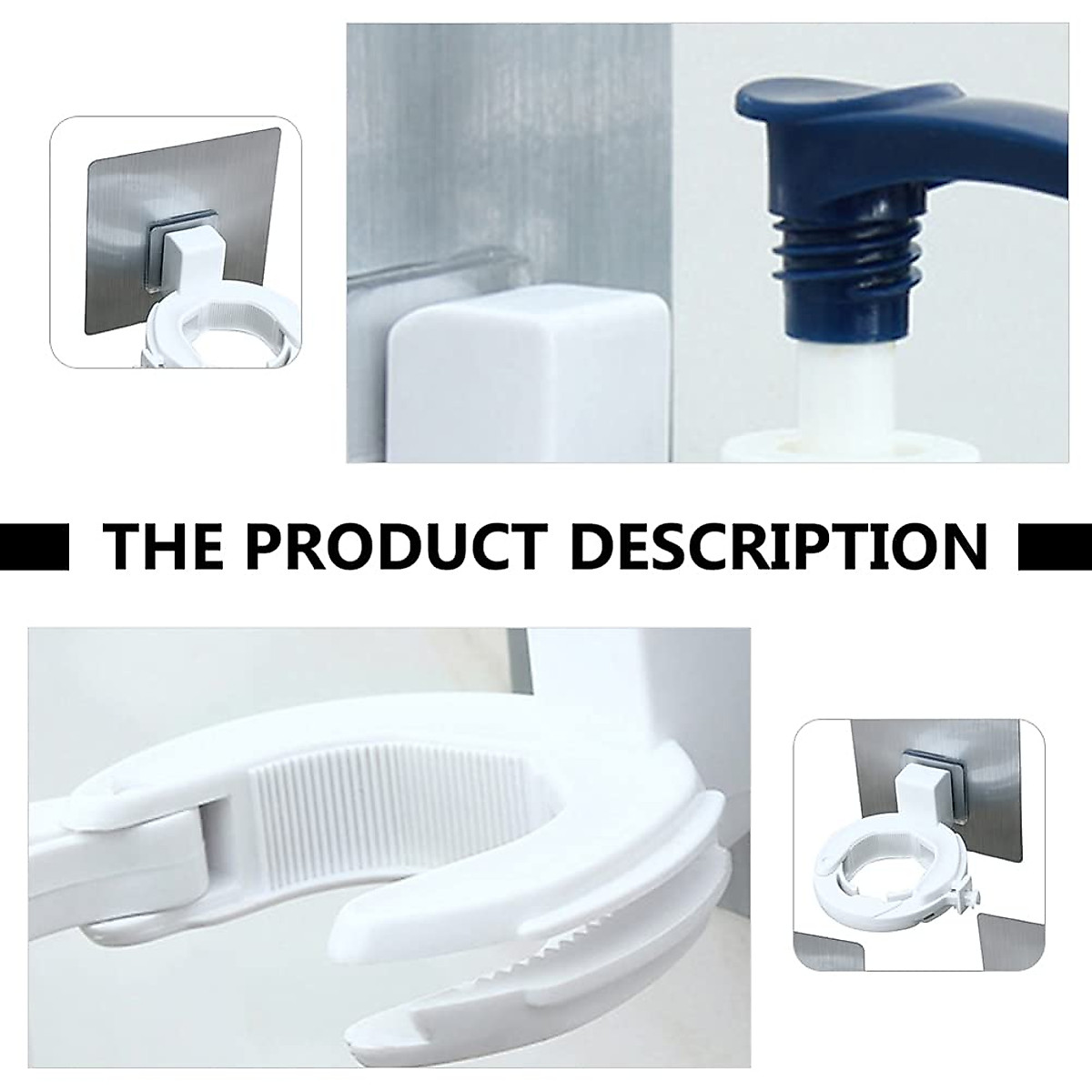 UKCOCO 6pcs Adjustable Bottle Hanger Bottle Holder for Hand Holder Adjustable Hitch Sponge Holder Wall Mounted Shampoo Holder Dish Rack White Body Wash Plastic Water Bottle