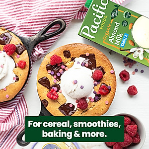 Pacific Foods Organic Vanilla Almond Milk, Plant Based Milk, 32 oz Carton