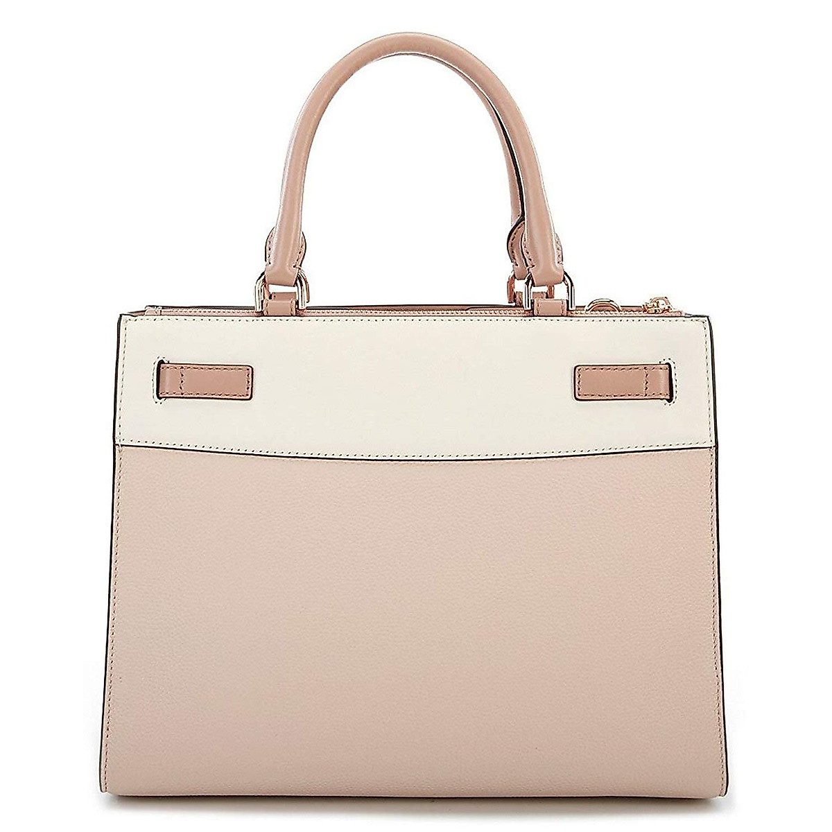 MICHAEL Michael Kors Reagan Large Leather Satchel Bag, Soft Pink Light Cream Fawn