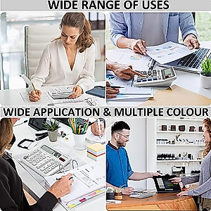 Desk Calculator 12 Digit, Large Computer Keys,Desktop Dual Power Battery and Solar, Calculator with Large LCD Display for Office,School, Home & Business Use,Automatic Sleep.7.6 * 6.4in (Black)