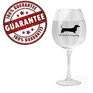 Drinking Divas - It's Been a Long Day 13oz Stemmed Wine Glass | fun glassware with dachshund, wiener dog | Birthday, Christmas or Mother's Day gifts for women mom sister or special occasion present
