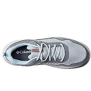 Columbia Women's Plateau Waterproof Hiking Shoe, Cirrus Grey/Red Hibiscus, 8.5