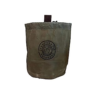 4QT Bushcraft Cookware Bag | Waxed Canvas Bush Pot Bag | Camp Kettle Bag | Outdoor Cooking Kit | Coffee Pot Bag | Foragers Belt Bag (2QT Bushpot Bag)