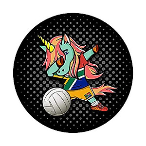 Dabbing Unicorn South Africa Volleyball Lovers Jersey Flag PopSockets PopGrip: Swappable Grip for Phones & Tablets