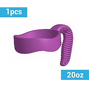 Hyturtle 1Pcs Stylish and Functional Purple Tumbler Handle For 20oz Cups - Secure Grip, Lightweight, Dishwasher Safe - Ideal for Travel and Outdoor Activities - BPA Free