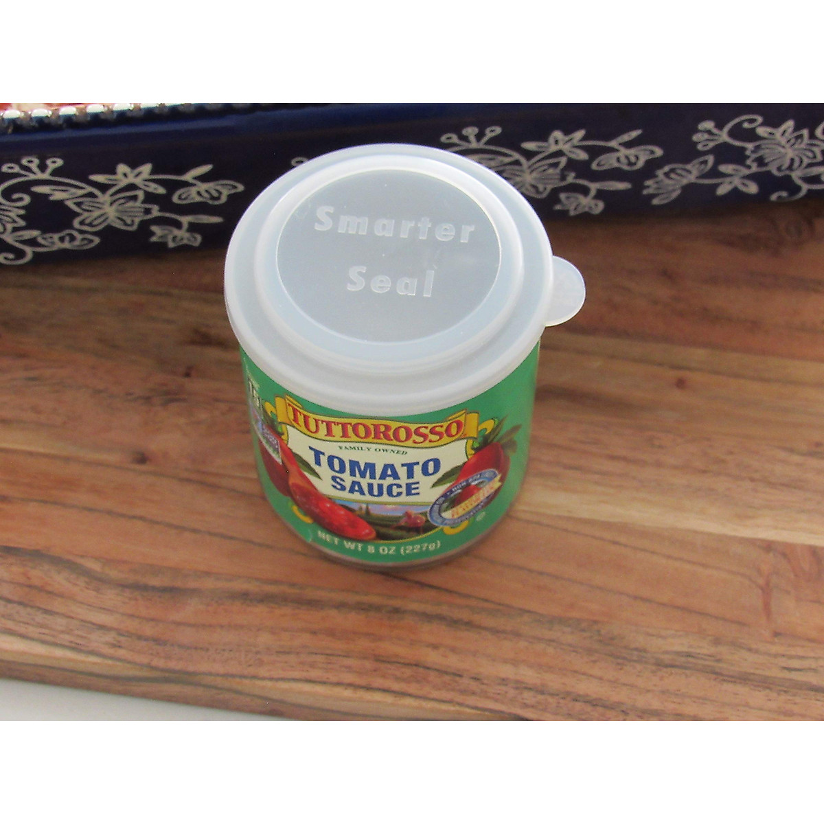 Smarter-Seal, Food Can Lids/Covers, 8-Pack, Clear Color, 4 Small Lids & 4 Large Lids - Fits Most Sizes