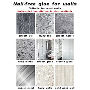 Shower Caddy Shelf Corner Shower Shelf No Drilling Bathroom Shower Organizer,Adhesive Wall Mounted Shower Storage Rack for Inside Shower Shelves for Toilet,Shampoo,Dorm and Kitchen - Stainless Steel